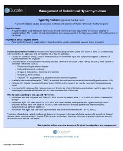 Management of Subclinical Hyperthyroidism QR - eDucate Health